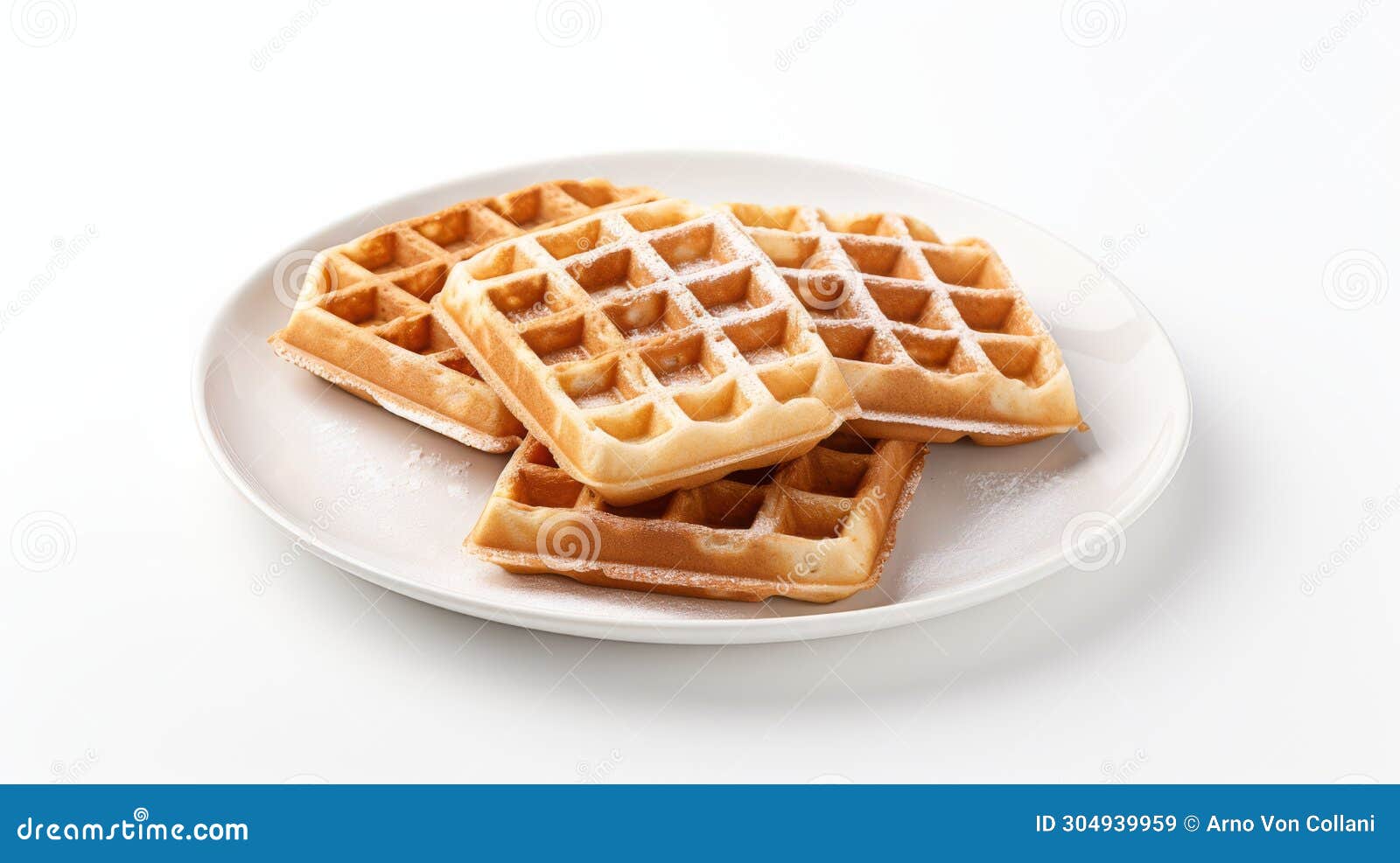 Gastronomic Geometry: Elegant Rectangle Waffles on a Pure Background ...