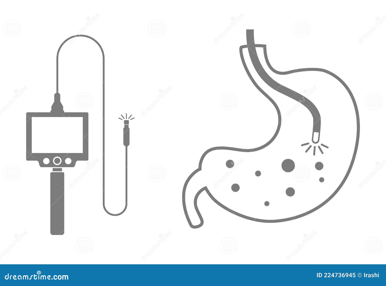 Endoscope Device Outline Icon Stock Vector - Illustration of digestive ...
