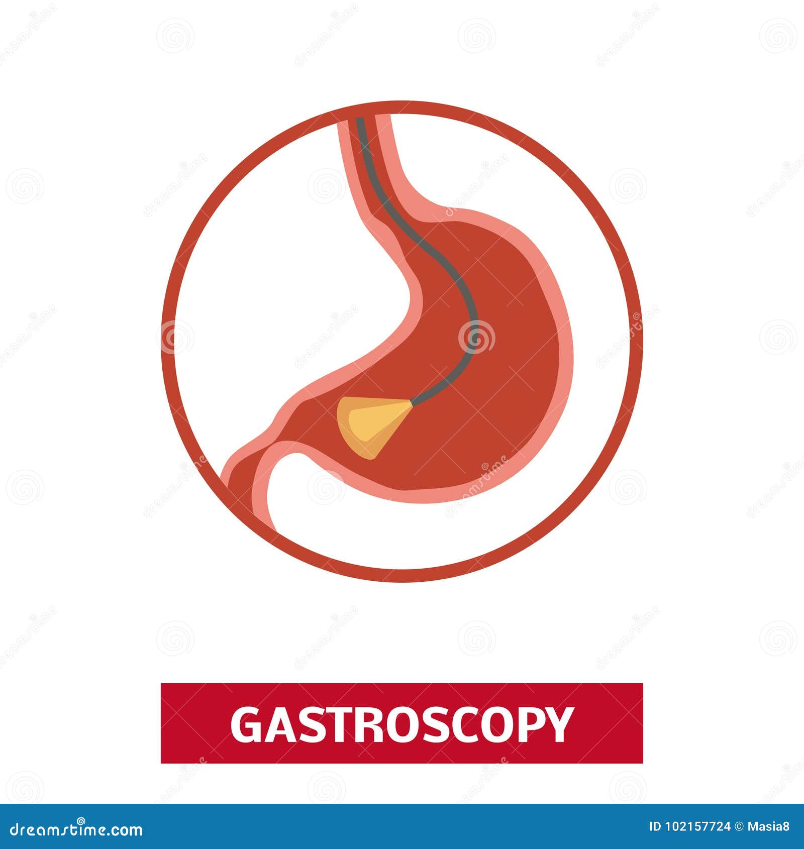 Gastroscopy icon stock illustration. Illustration of diagnostic - 102157724