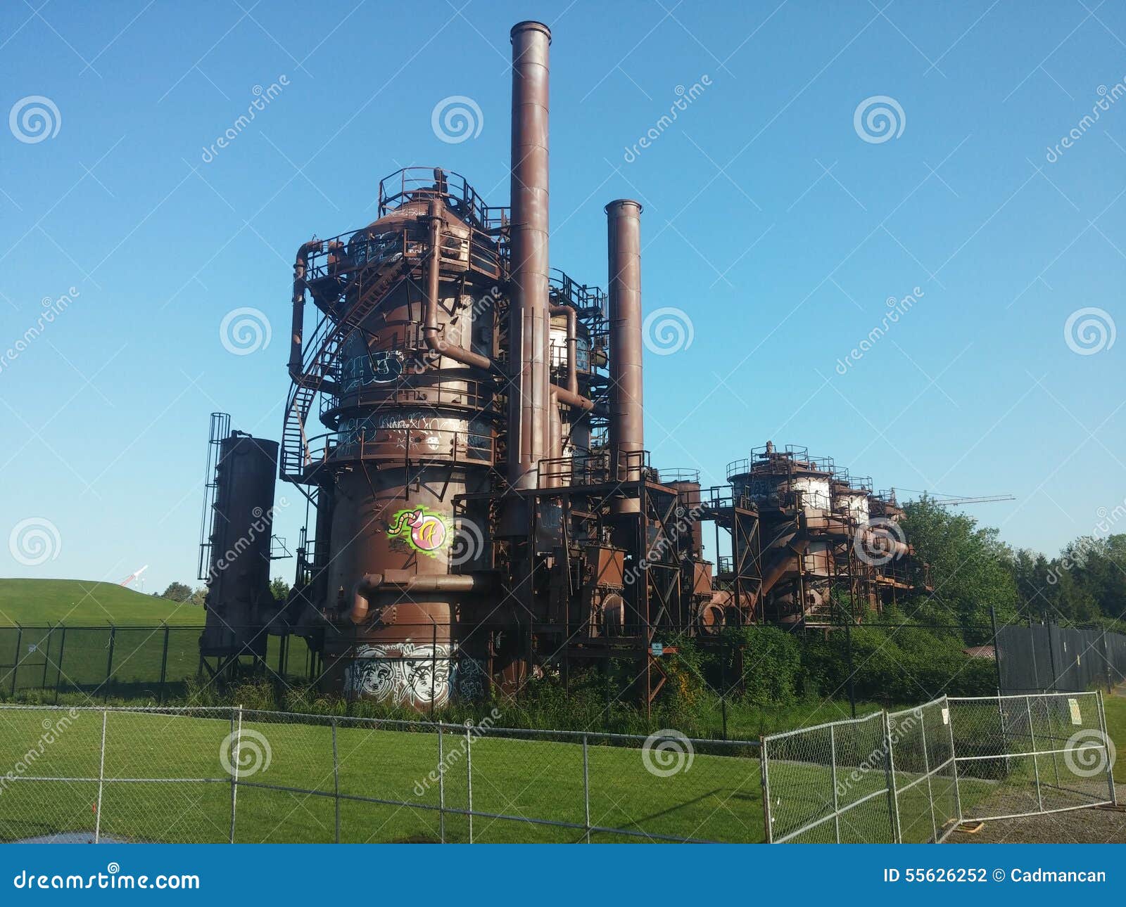 Gasworks Park stock photo. Image of landmark, seattle - 55626252