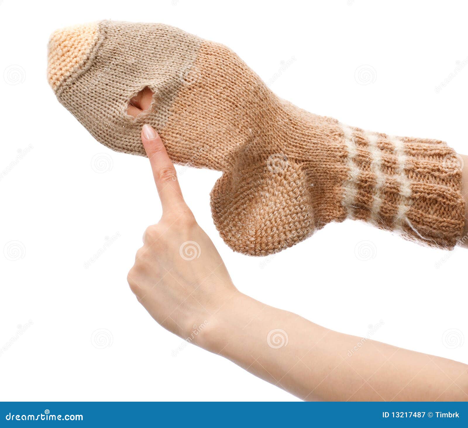 Gat in de sok stock afbeelding. Image of kledingstuk - 13217487