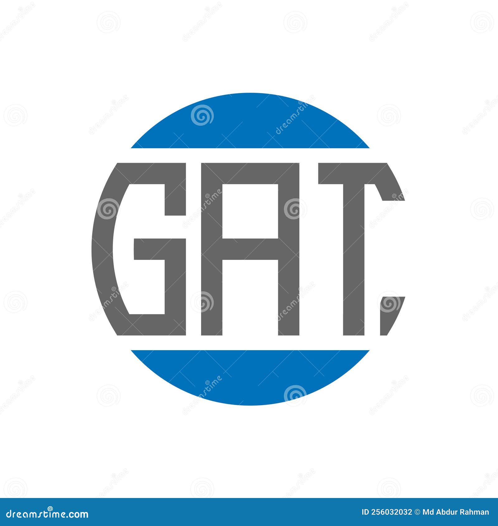 GAT Letter Logo Design on White Background. GAT Creative Initials ...