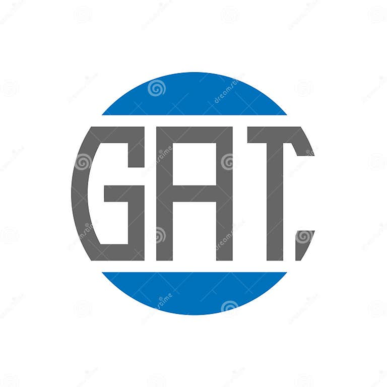 GAT Letter Logo Design on White Background. GAT Creative Initials ...
