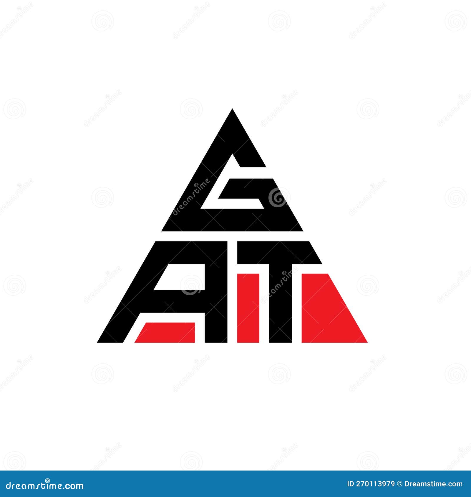 GAT Triangle Letter Logo Design with Triangle Shape. GAT Triangle Logo ...