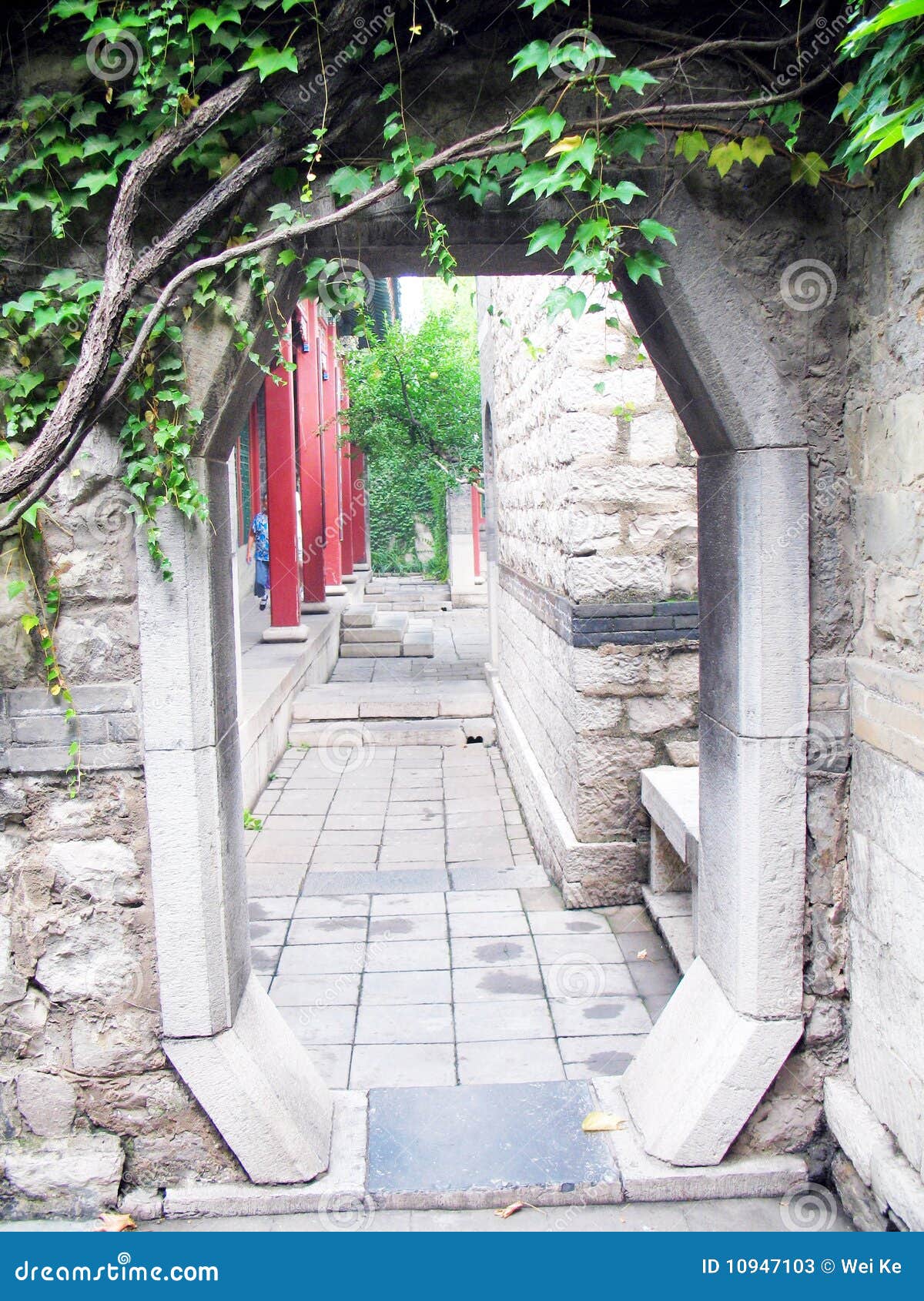 Gate stock image. Image of china, traditional, yard, road - 10947103