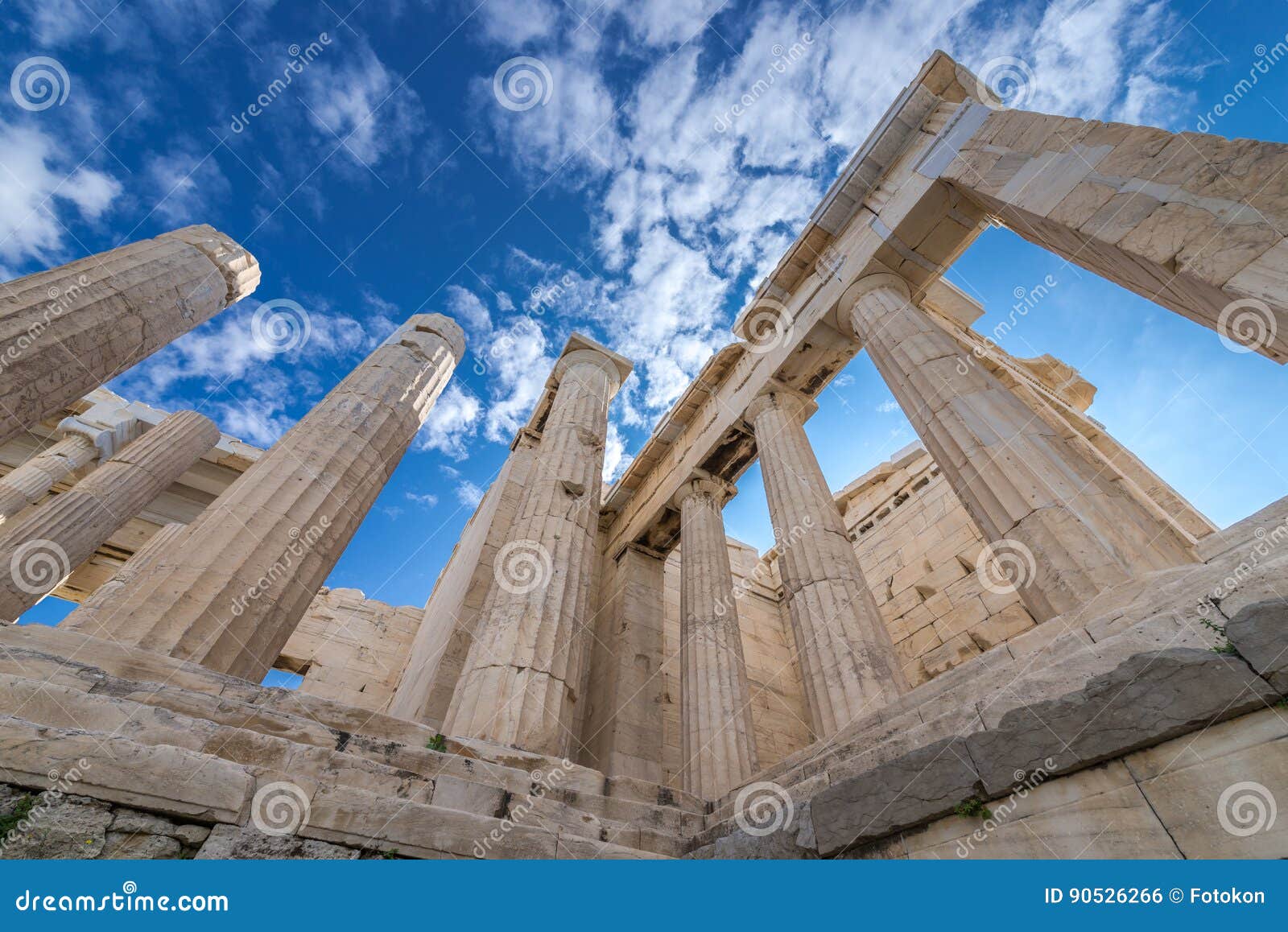 Gate of Acropolis stock photo. Image of entrance, greek - 90526266