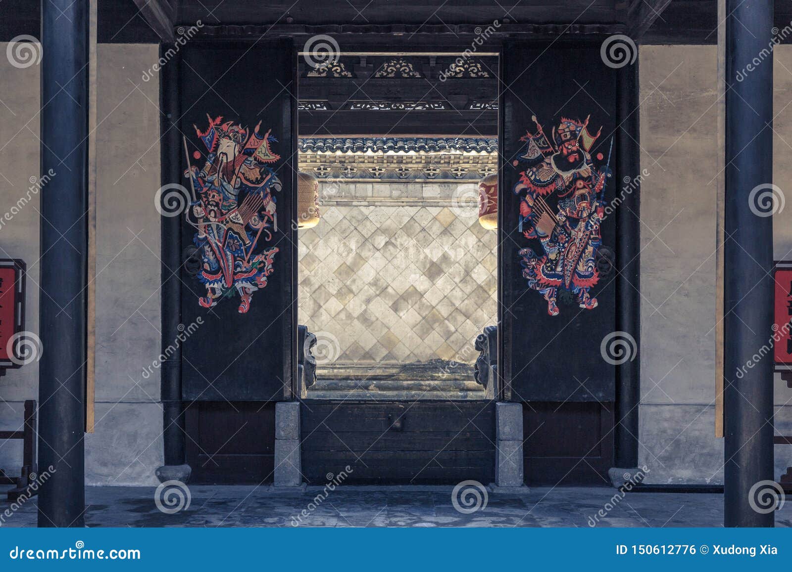 The gate in ancient China stock photo. Image of china - 150612776