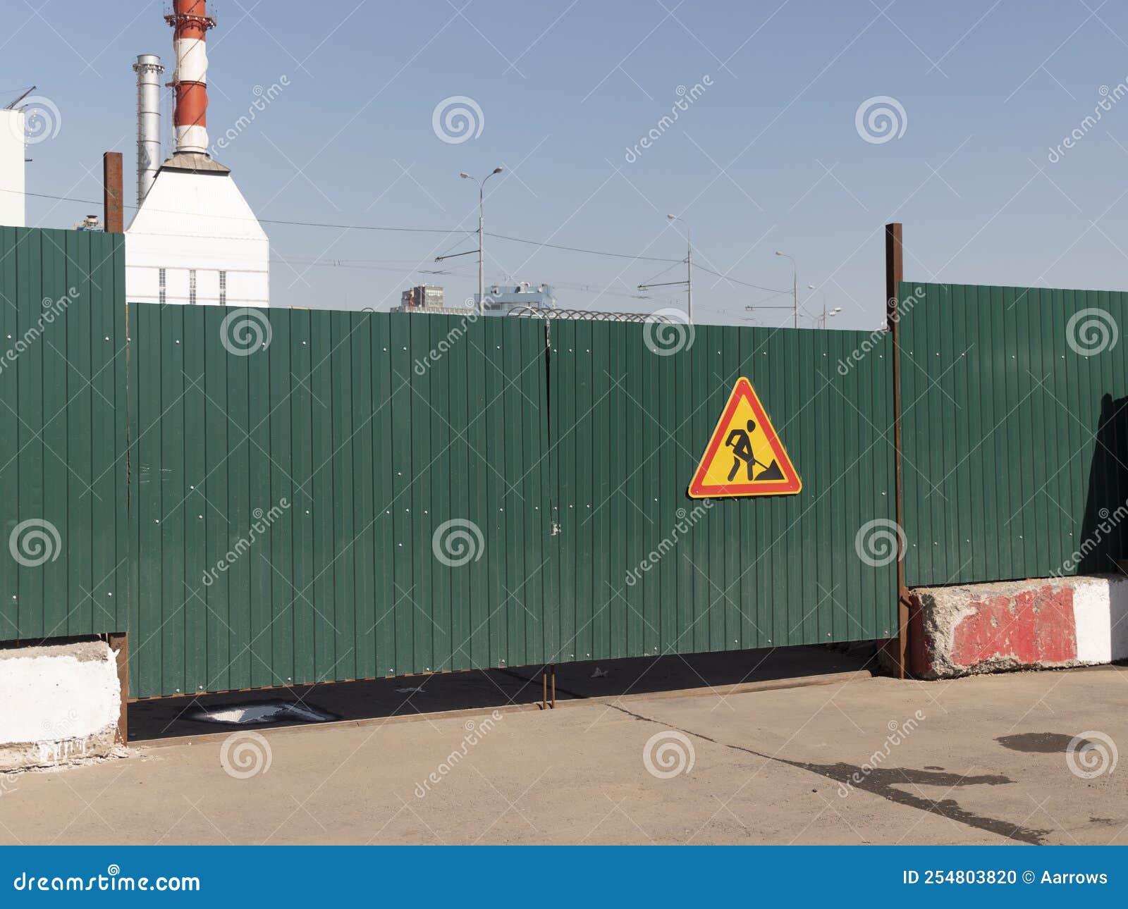Gate and Barrier of the Checkpoint with a Stop Sign Stock Photo - Image ...