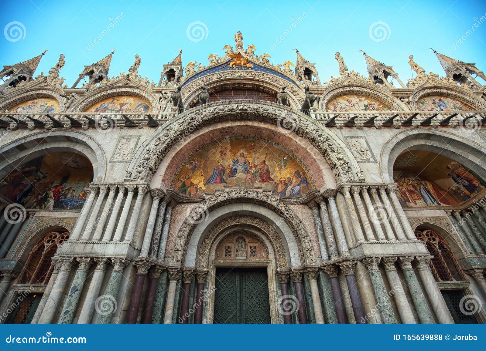 Gate of Basilica Di San Marco in Venice Stock Photo - Image of dome ...