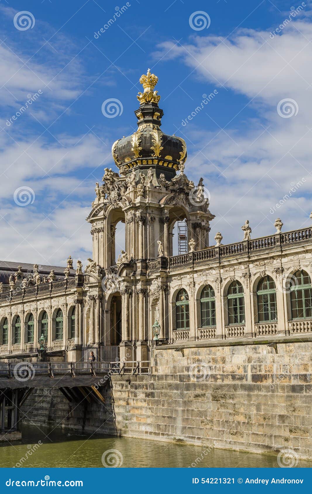 Gate with Beautiful Gilded Crown Stock Image - Image of channel, gate ...