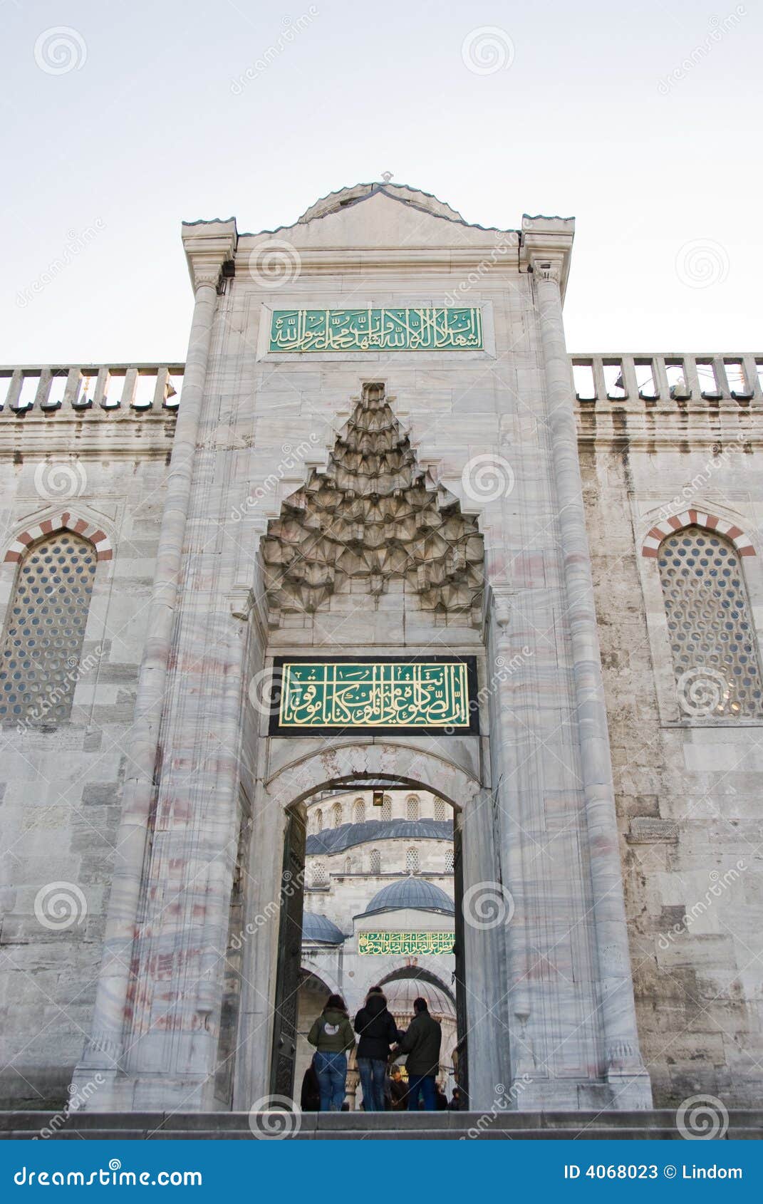 The Gate of the Blue Mosque Stock Image - Image of history, culture ...