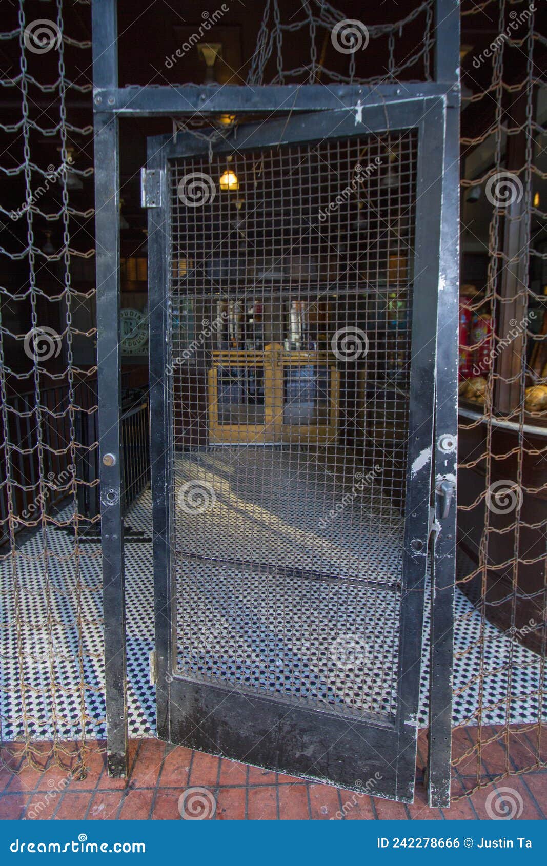 Gate Broke Off Hinges during Protests or Demonstrations Stock Photo ...