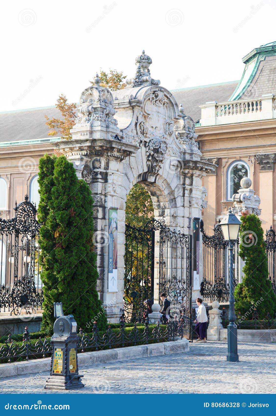 Gate at Buda Castle, Budapest, Hungary Editorial Stock Photo - Image of ...