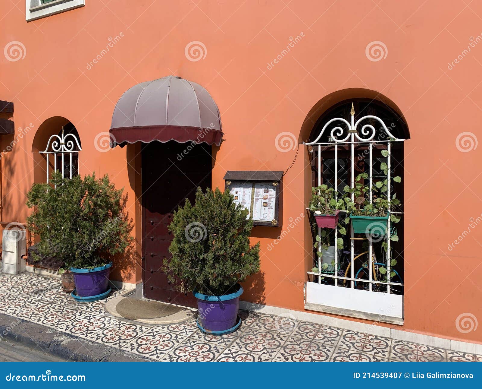 Gate of a Cafe or a Restorant Stock Image - Image of street, summer ...