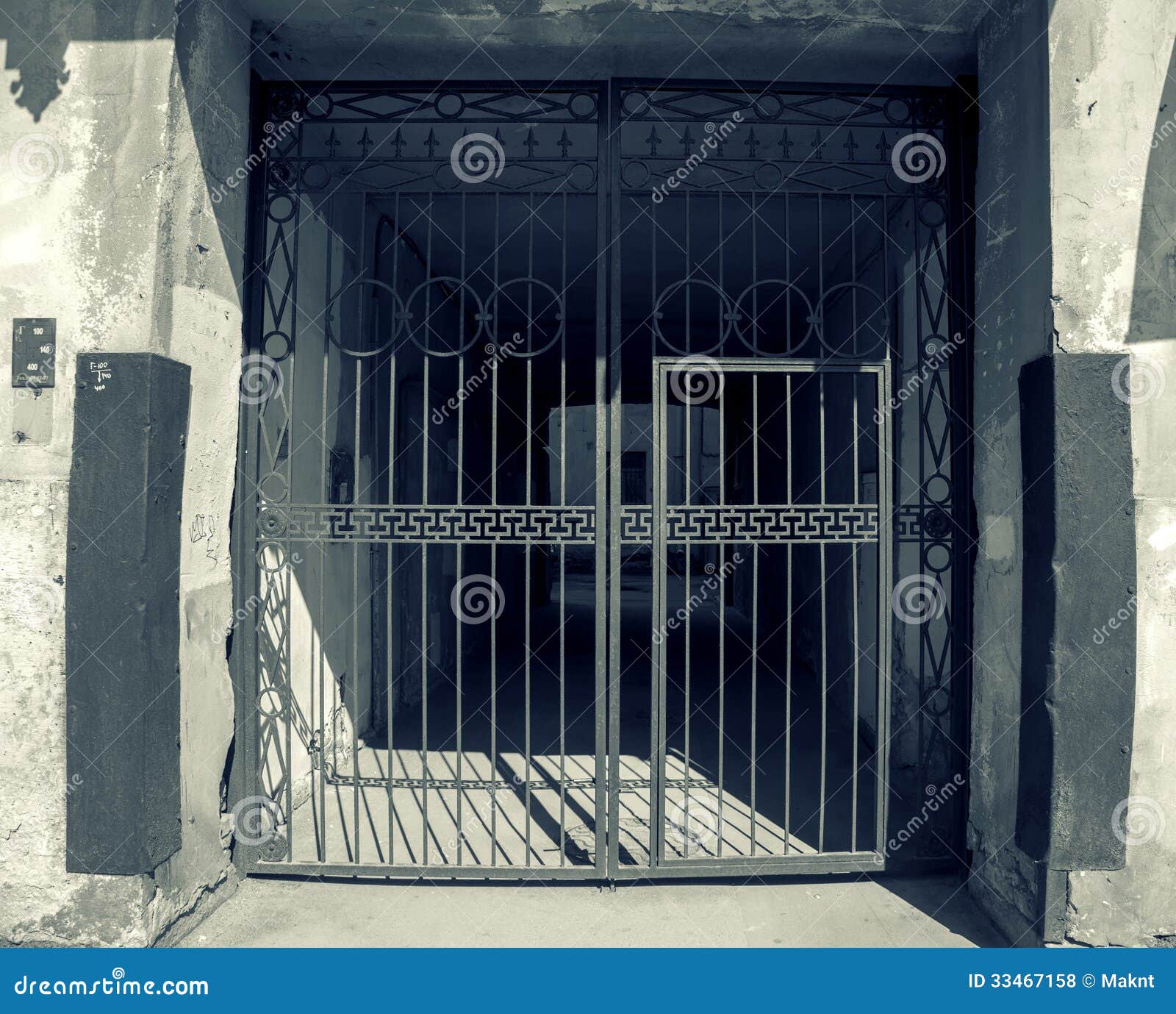 Gate in the city stock photo. Image of door, exterior - 33467158