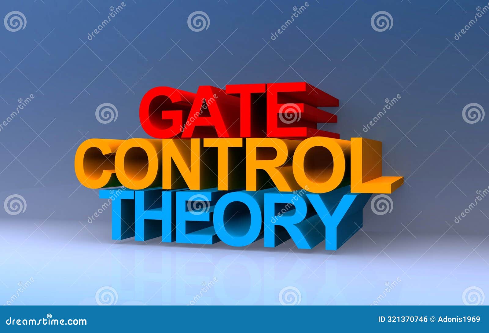 Gate Control Theory On Blue Stock Photo | CartoonDealer.com #321370746