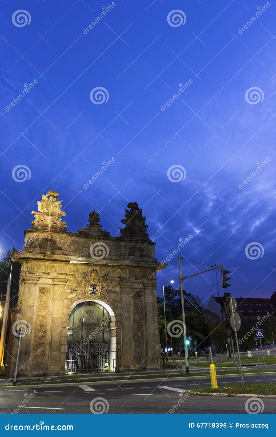 Gate de rey en Szczecin foto de archivo. Imagen de europa - 67718398