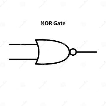 Nor Gate. Electronic Symbol. Illustration of Basic Circuit Symbols ...