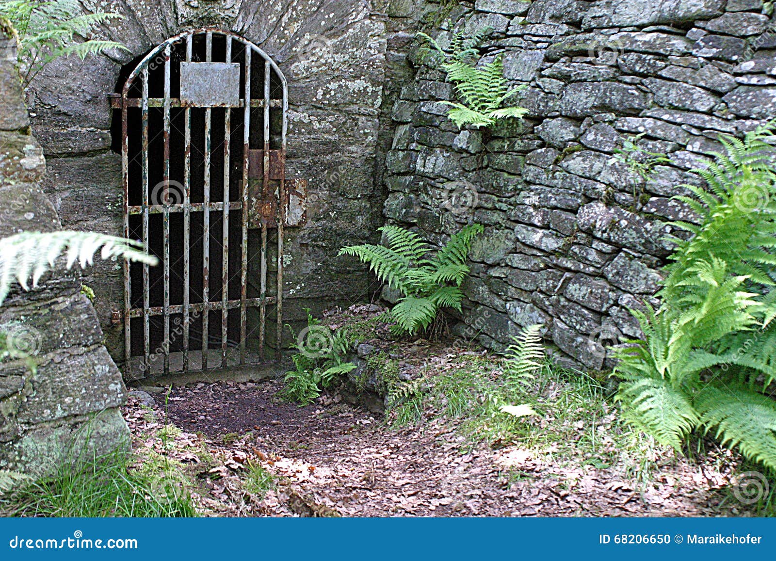 Gate Entrance To a Mine in Ore Mountains Stock Photo - Image of cavern ...