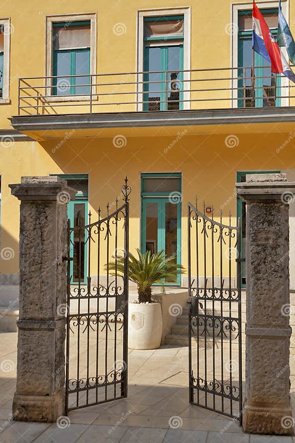 Gate without fence stock image. Image of fence, architecture - 28238137