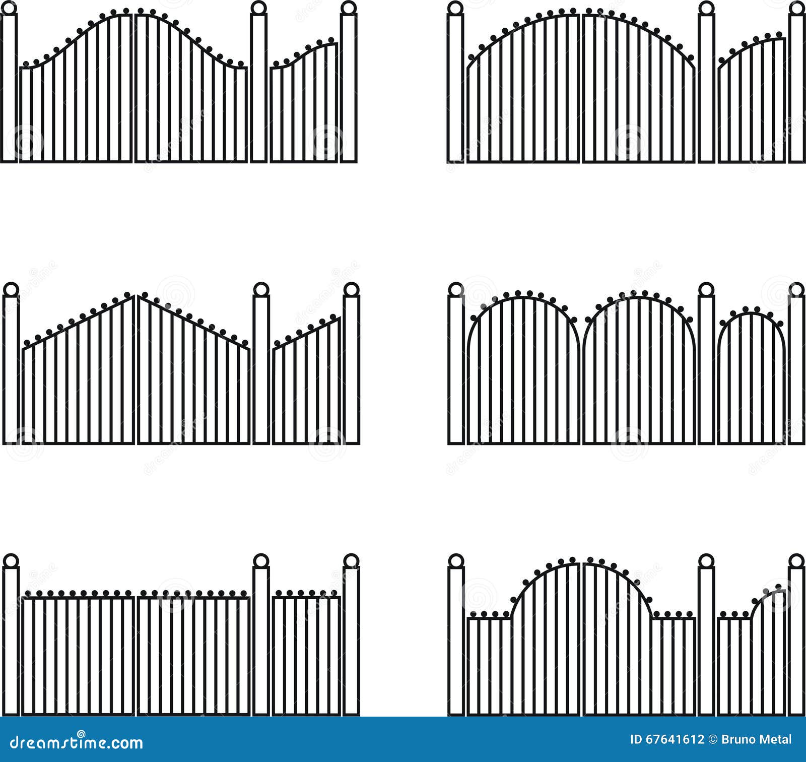 Gate, Fences And Gates Vector Illustration | CartoonDealer.com #67641612