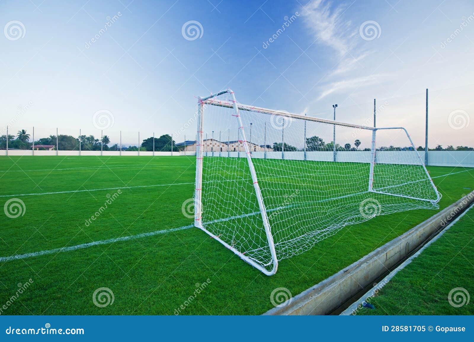 Gate on a football field stock image. Image of competition - 28581705