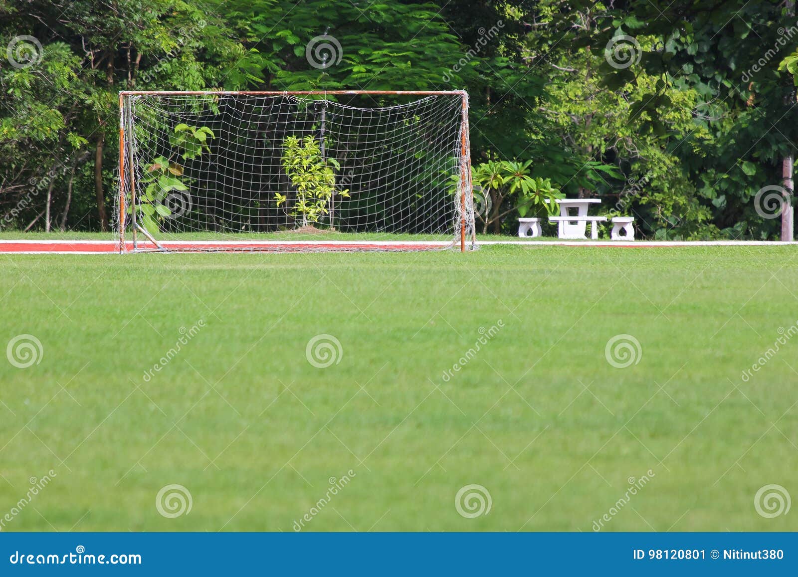 Old Gate For Football. Gate For Football With A Torn Grid. Sports ...