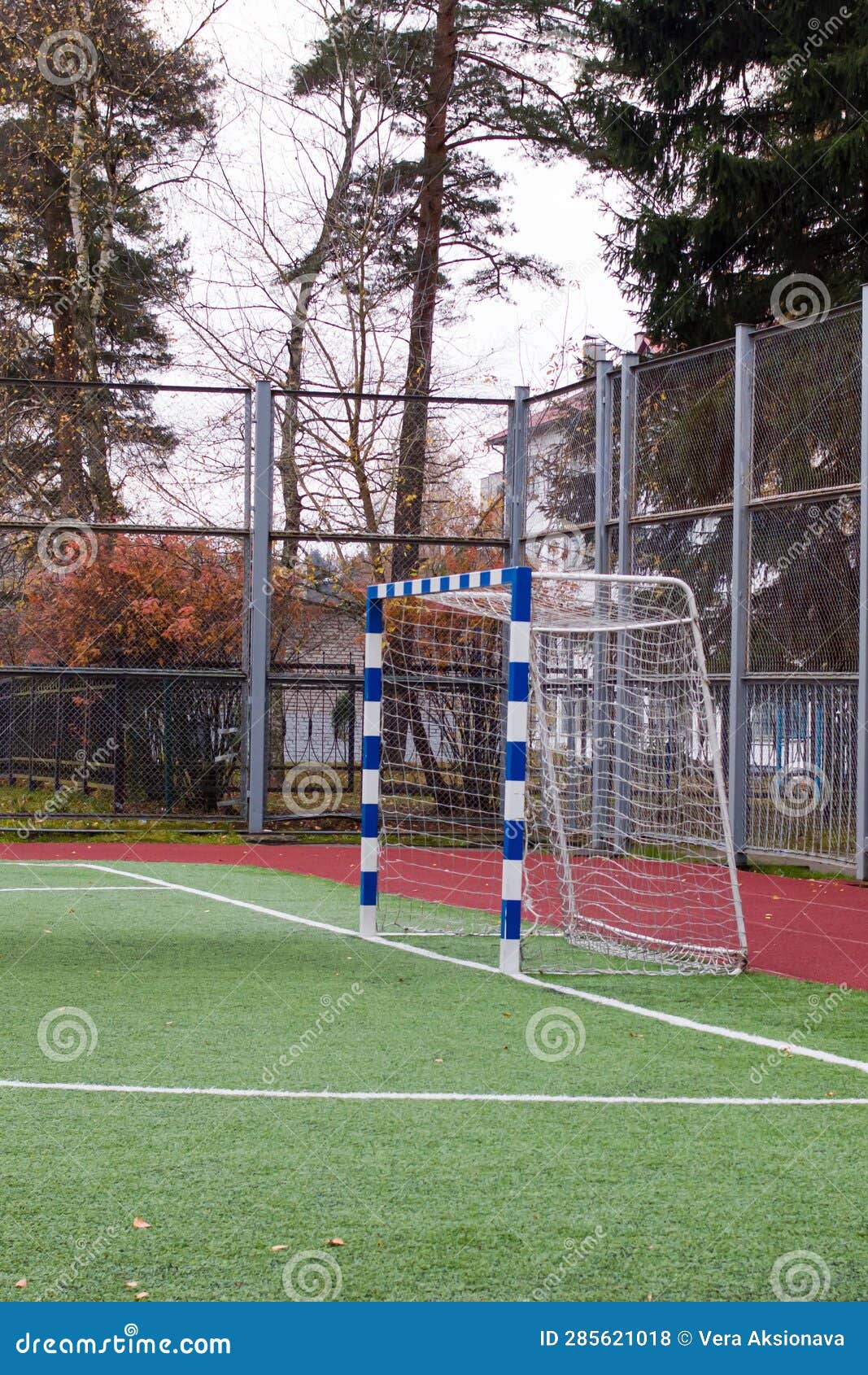 The Gate on Football Field in Stadiun Stock Photo - Image of empty ...