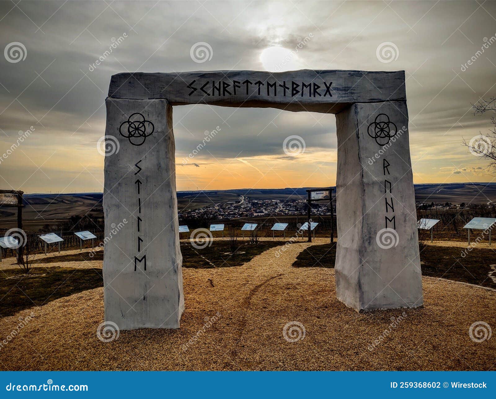 Gate of Freedom Memorial at a Soft Sunset Stock Photo - Image of ...