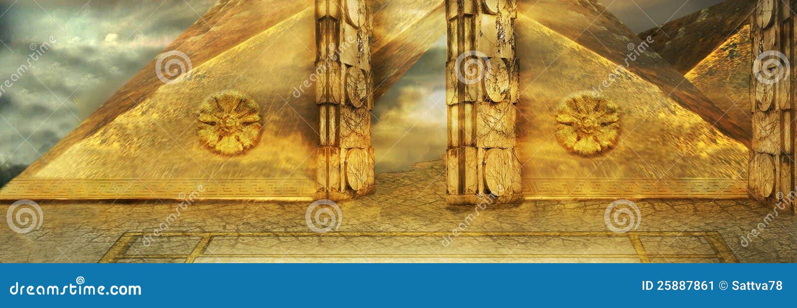 Gate in golden pyramid stock image. Image of miracle - 25887861