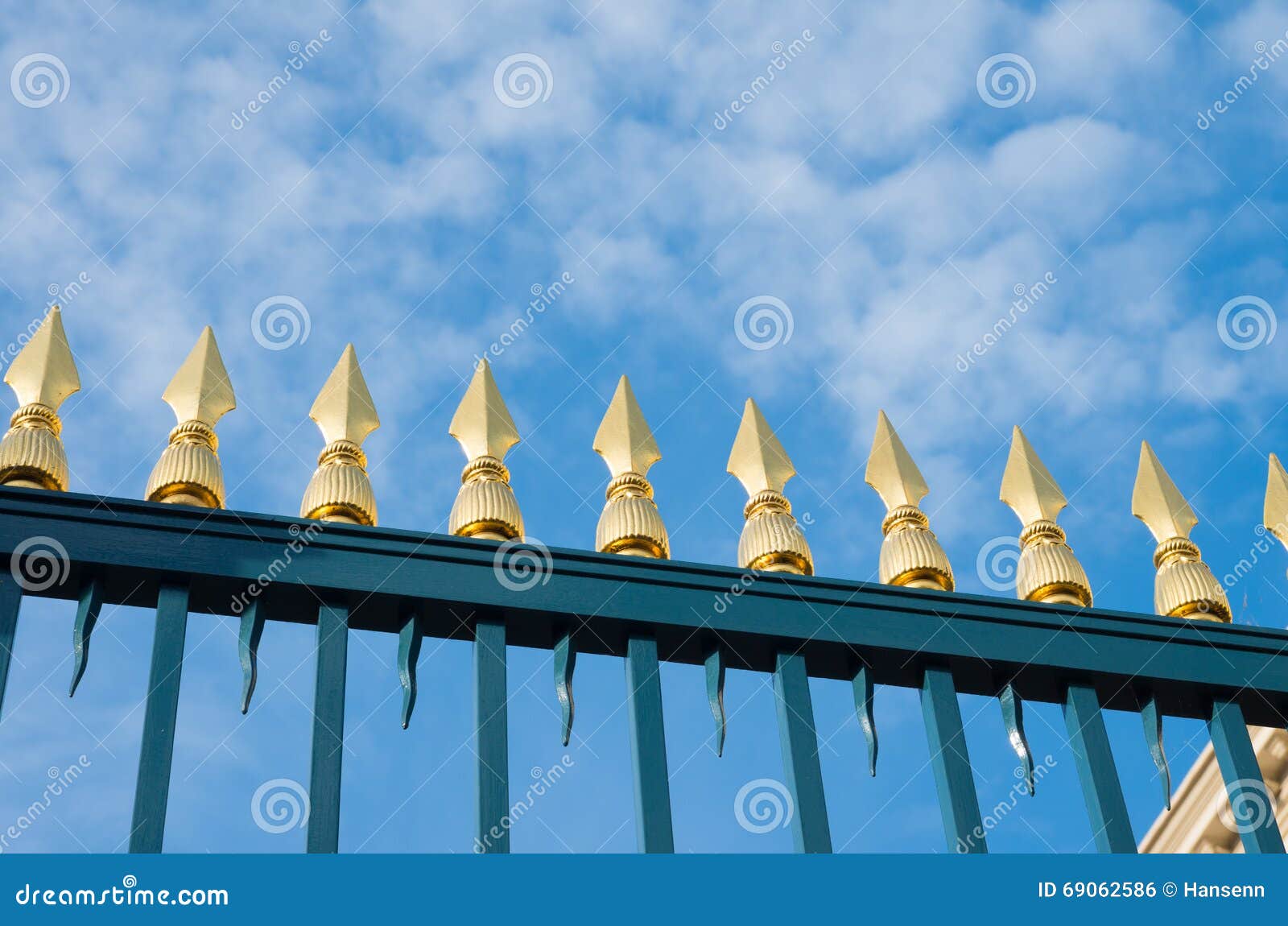 Gate with golden spikes stock photo. Image of ancient - 69062586