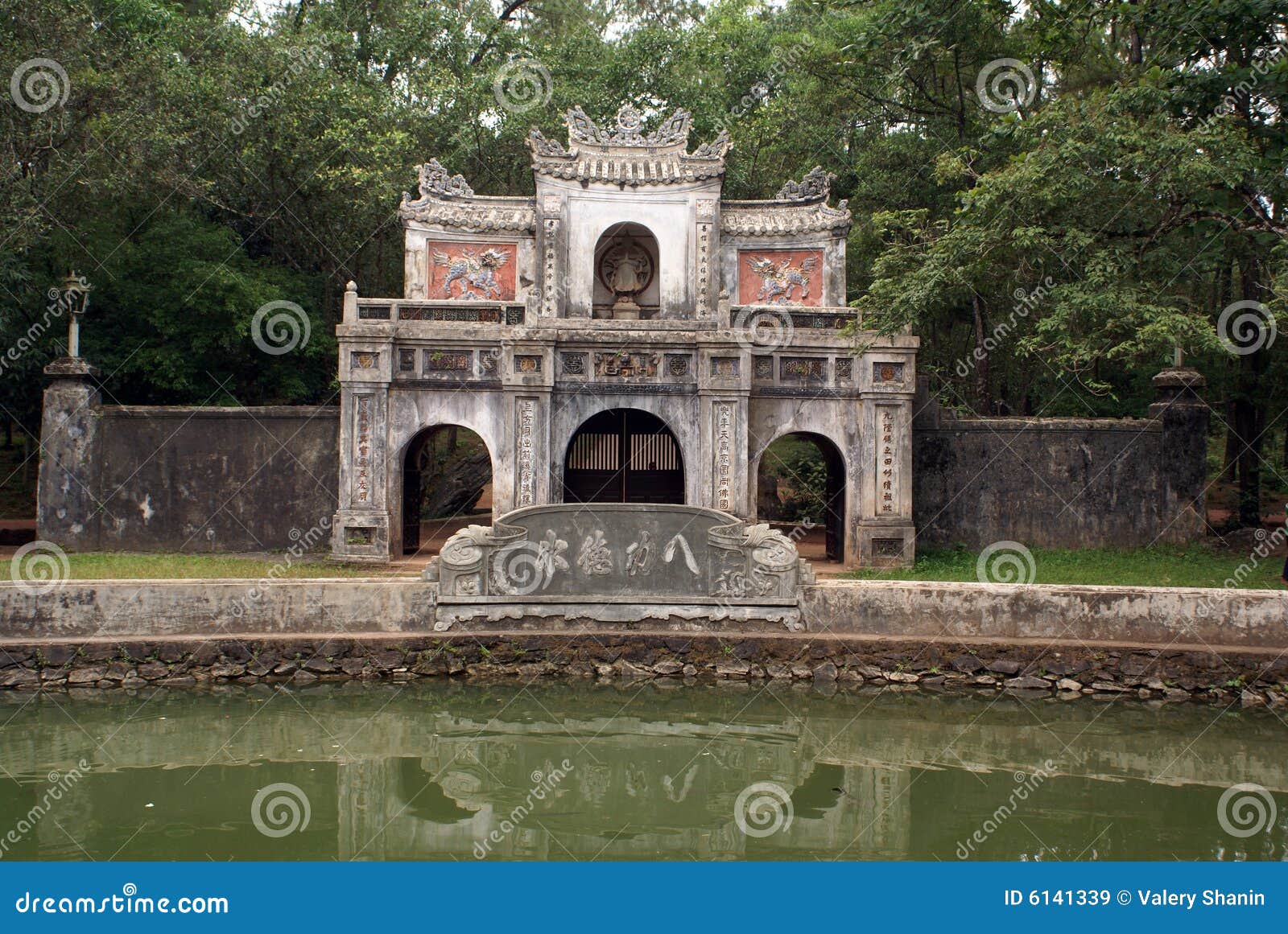 Gate and green water stock image. Image of temple, ancient - 6141339