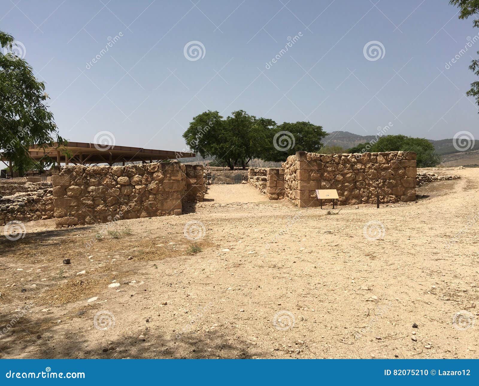 The Gate of Hazor City in the North of Israel Stock Photo - Image of ...