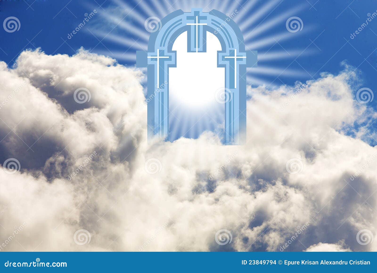 Gate of Heaven stock illustration. Illustration of jesus - 23849794