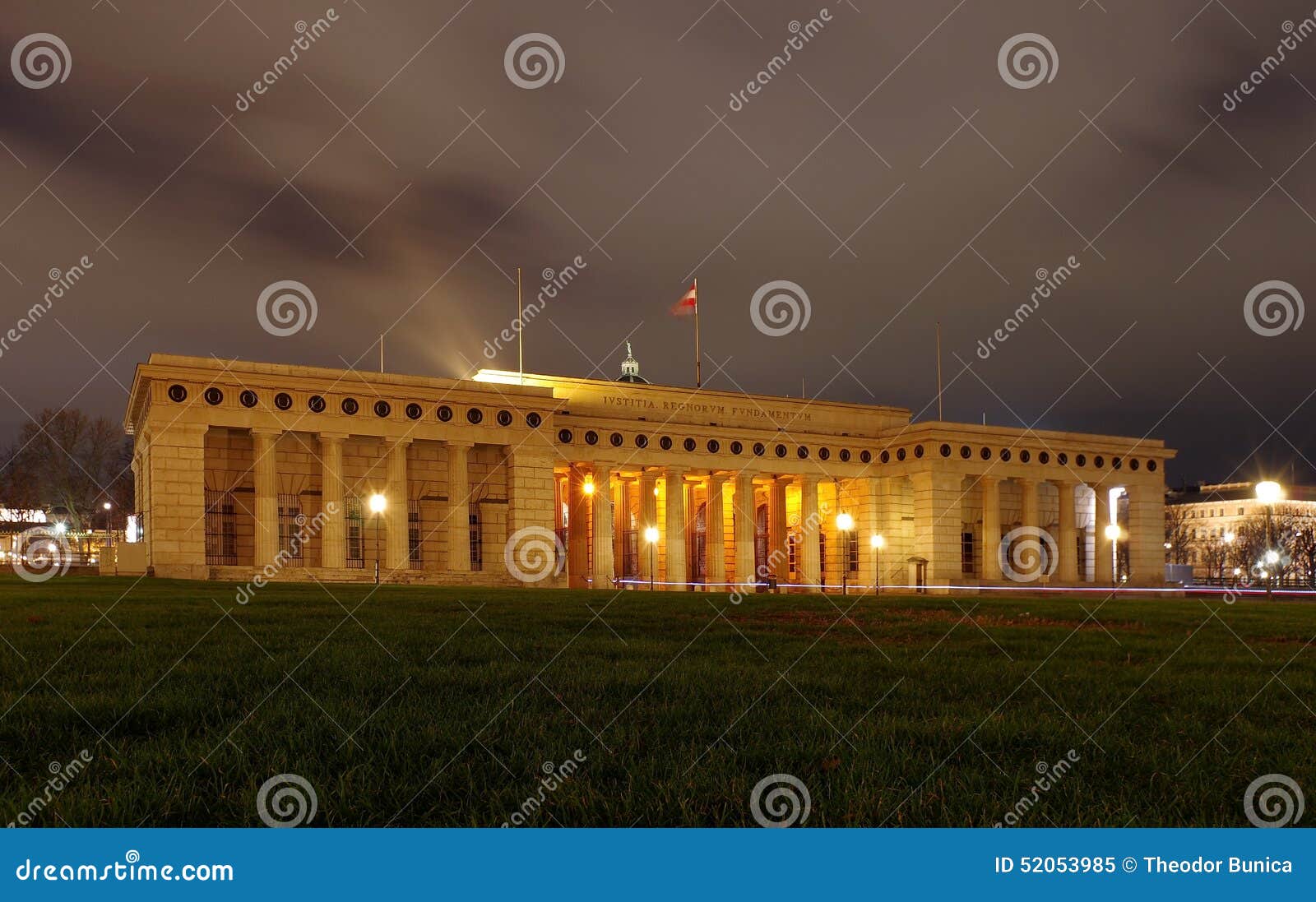 The Gate into Heldenplatz (Heroes Square), at Night - Landmark ...