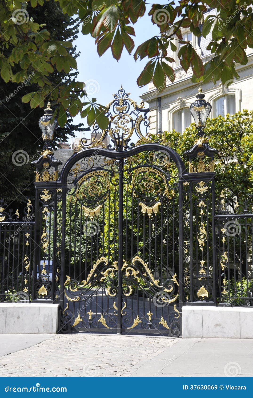 Gate of an Historic Building in Paris Stock Image - Image of france ...
