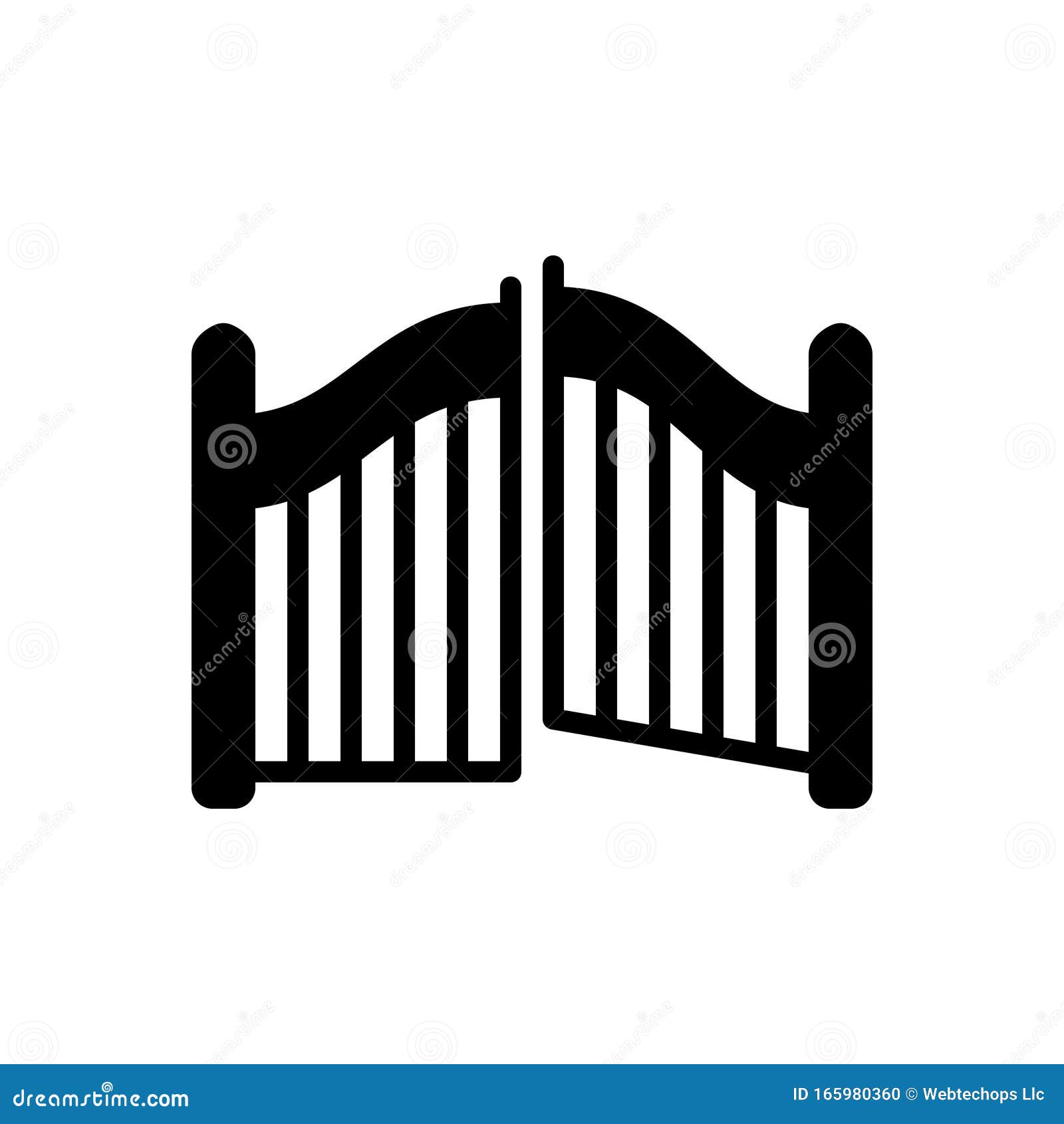 Black Solid Icon for Gate, Doorway and Egress Stock Illustration ...