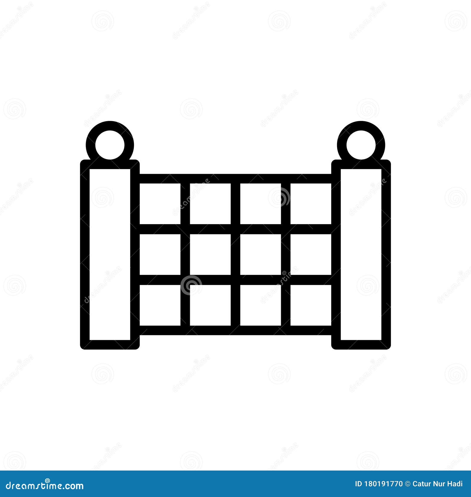 Gate Icon Flat Vector Template Design Trendy Stock Vector ...