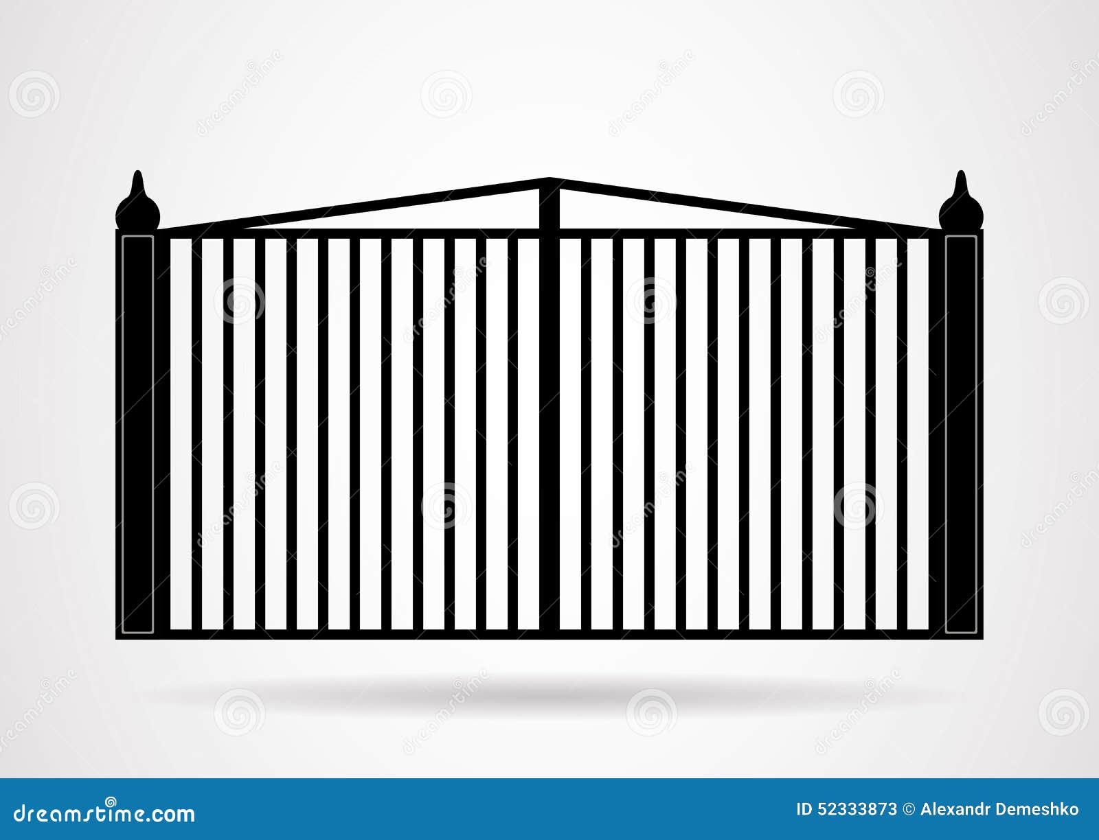 Gate icon illustration. stock vector. Illustration of ornament - 52333873