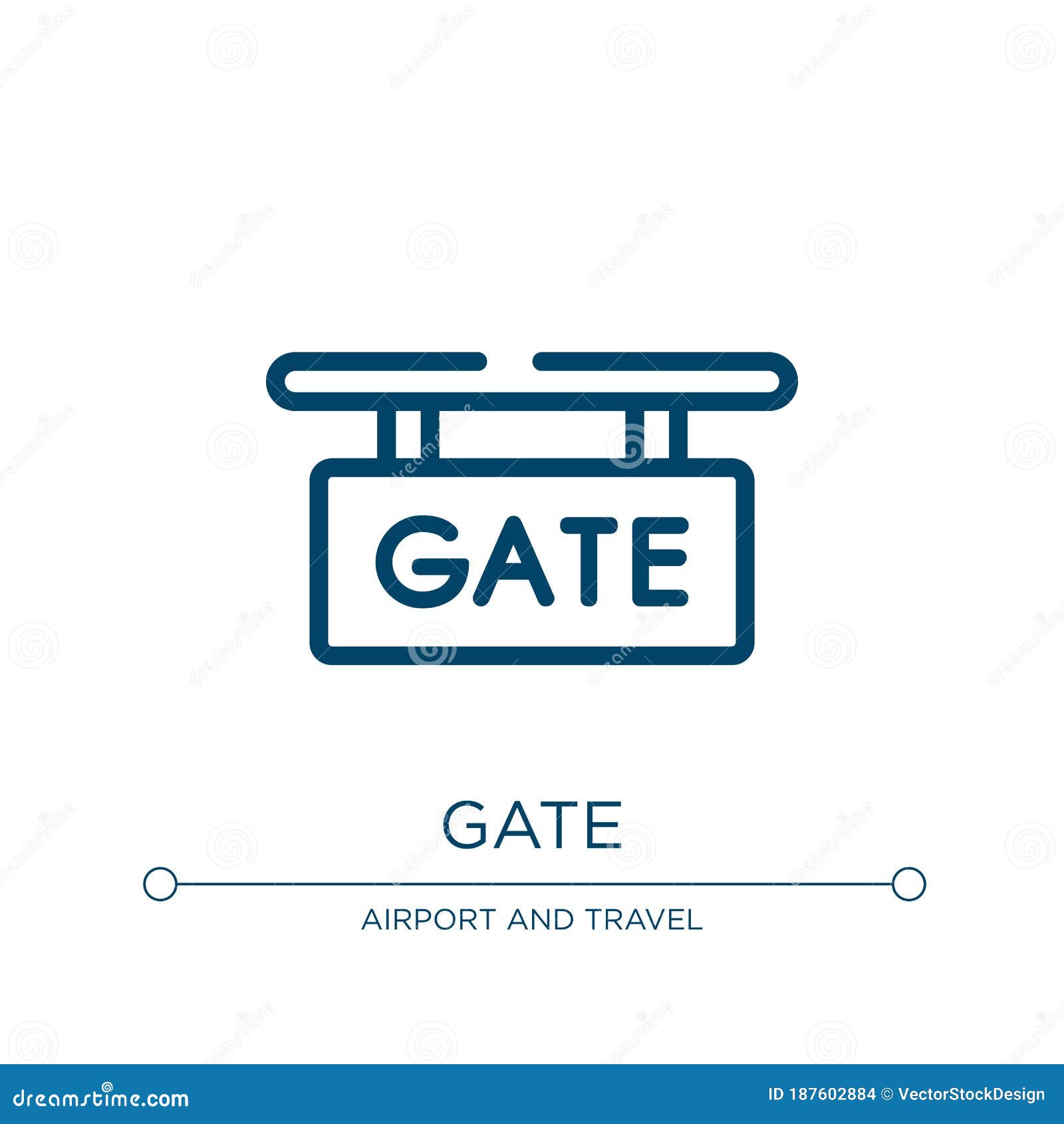 Gate Icon. Linear Vector Illustration from in the Airport Collection ...