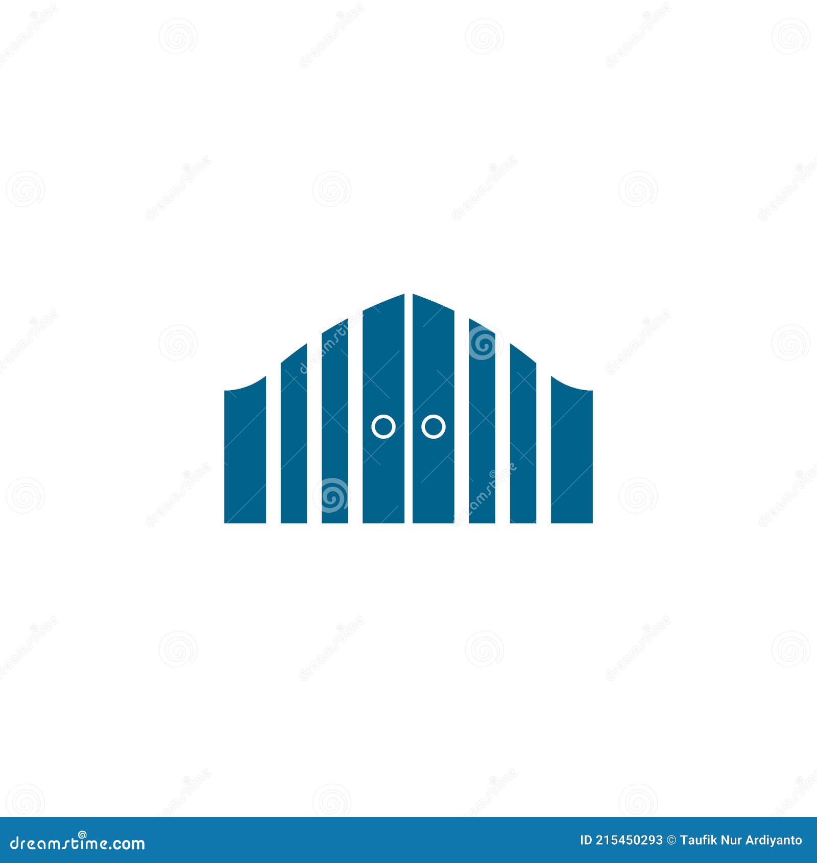Gate Icon Logo Flat Design Vector Template Stock Vector - Illustration ...