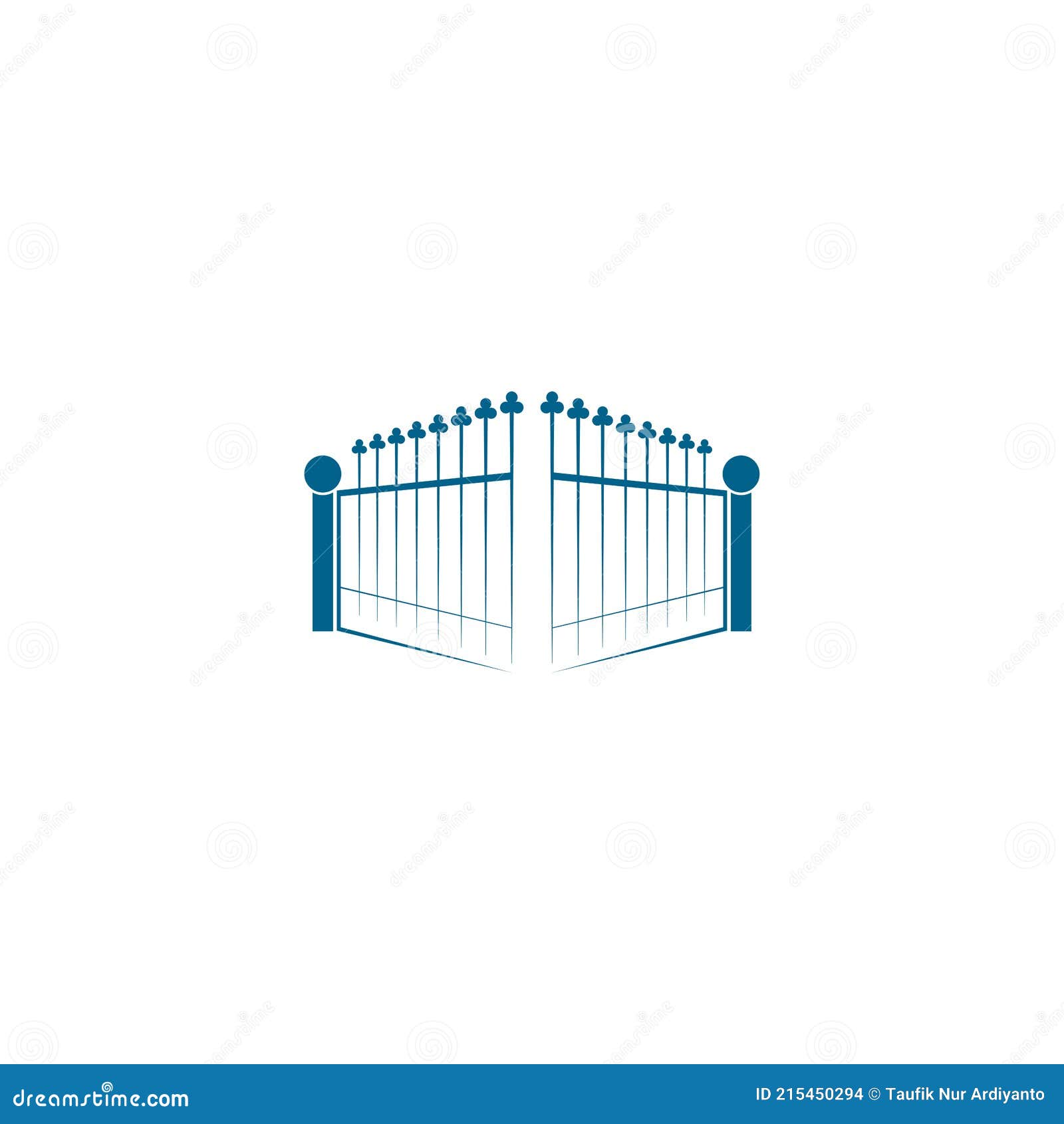 Gate Icon Logo Flat Design Vector Template Stock Vector - Illustration ...