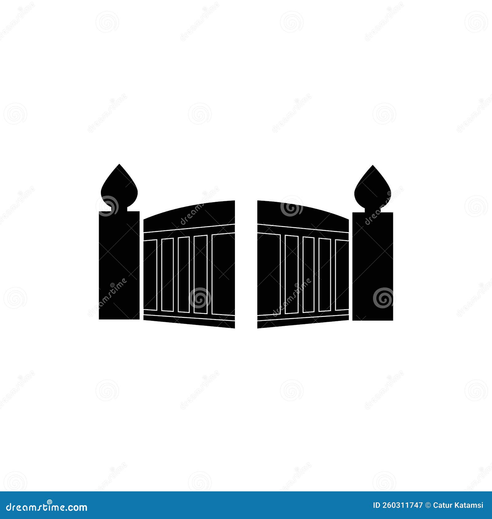 Gate Icon Logo Vector Design Stock Illustration - Illustration of ...