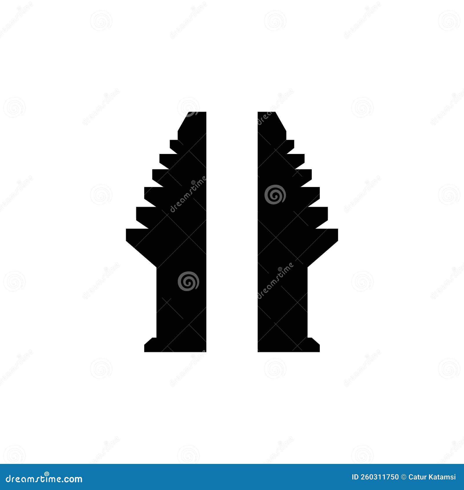 Gate Icon Logo Vector Design Stock Illustration - Illustration of ...