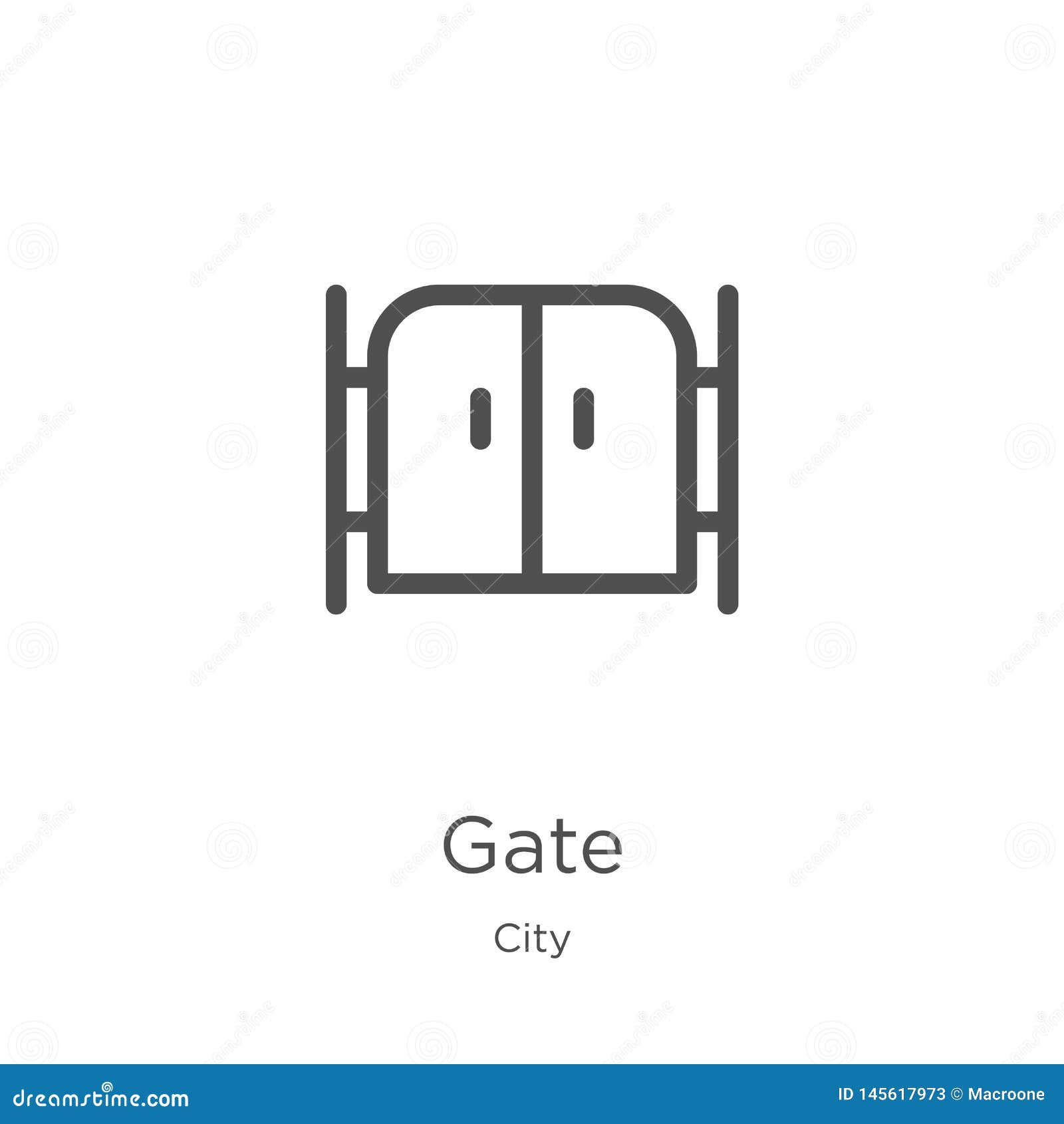 Gate Icon Vector from City Collection. Thin Line Gate Outline Icon ...