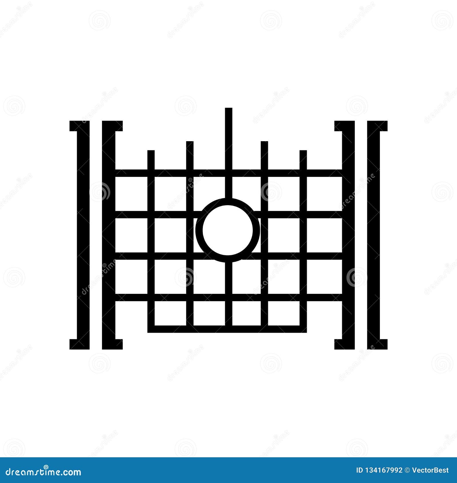 Gate Icon Vector Isolated on White Background, Gate Sign , Construction ...