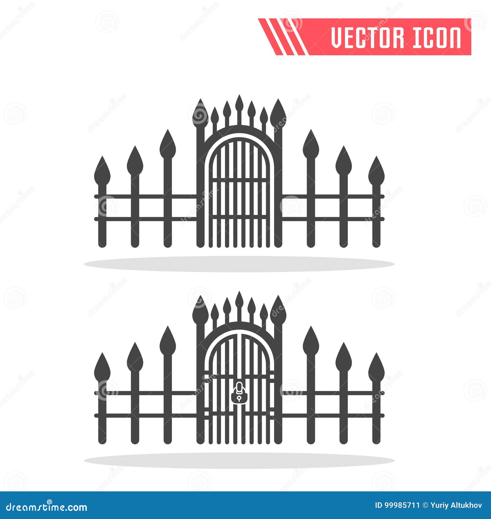 Gate Icon. Vector Sign Symbol Stock Vector - Illustration of quality ...