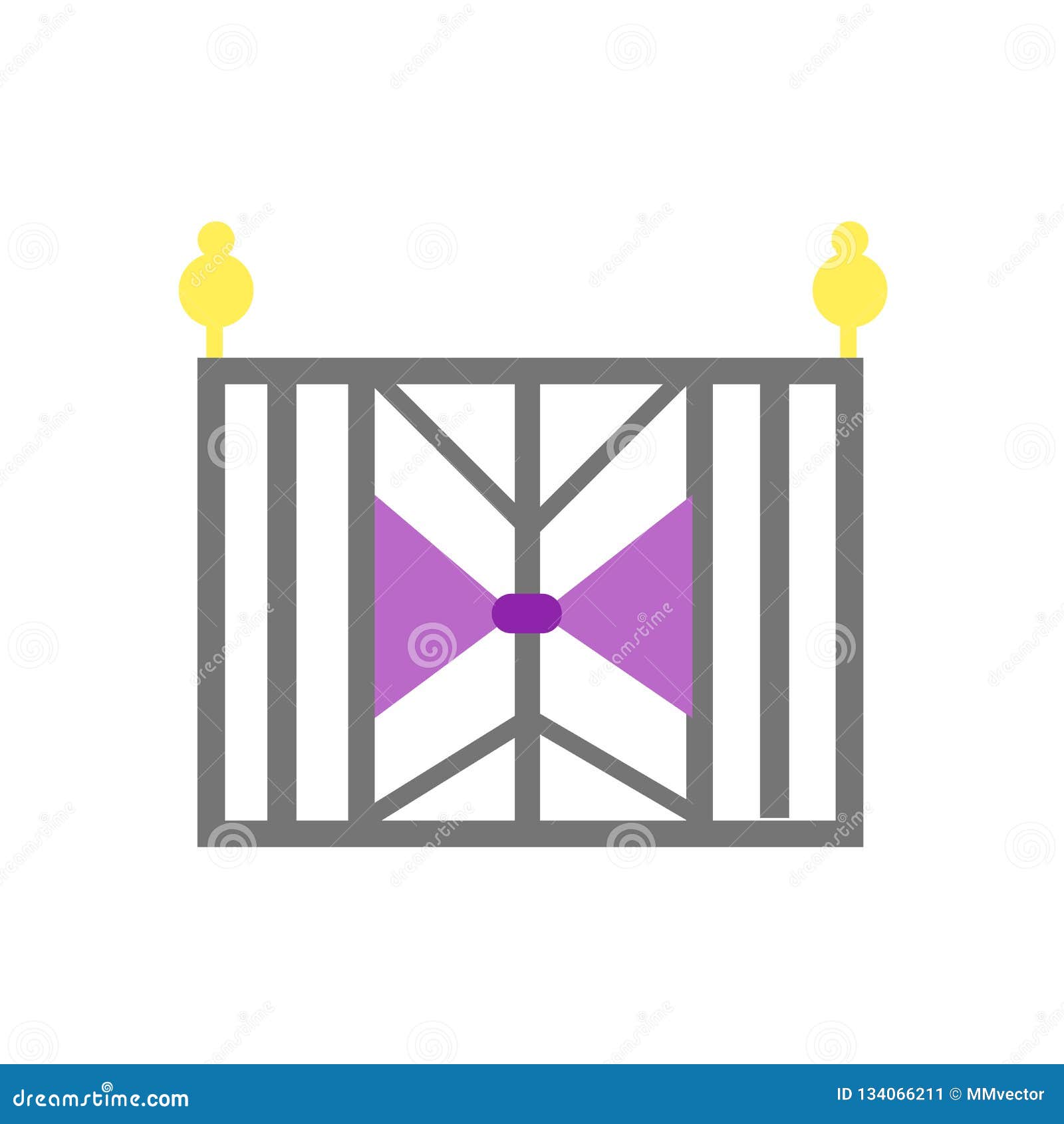 Gate Icon Vector Sign and Symbol Isolated on White Background, Gate ...