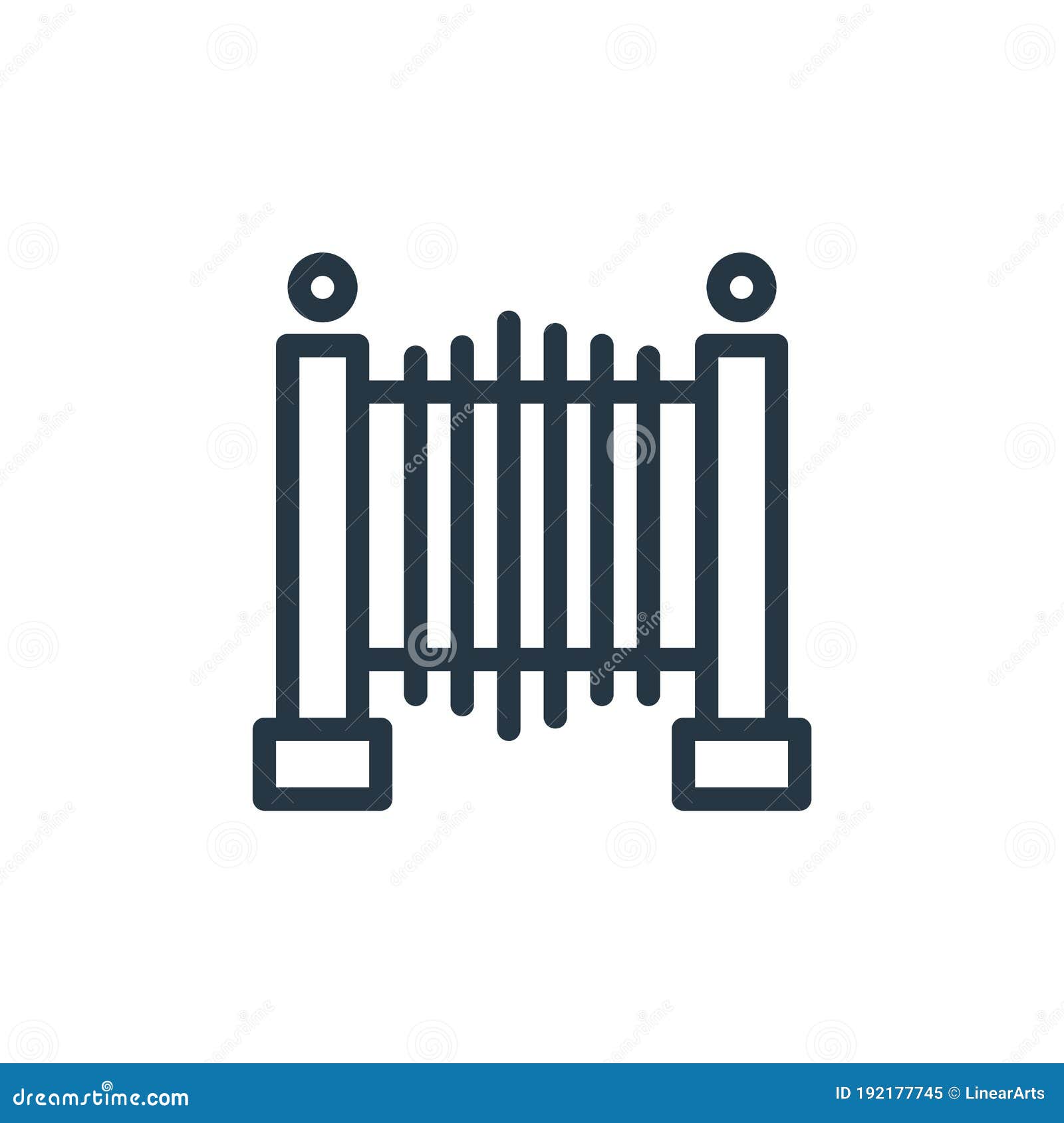 Gate Icon Vector from Water Park Concept. Thin Line Illustration of ...