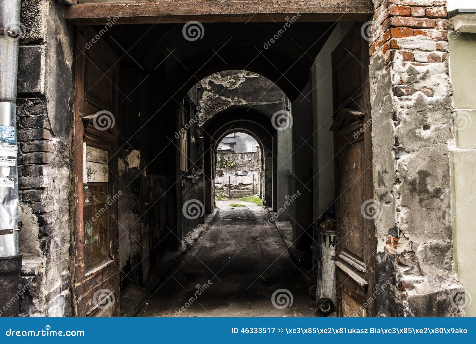 The gate inside the house stock image. Image of brick - 46333517